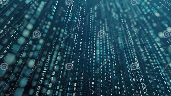 Minimalist Depiction of Binary Code Stock Illustration - Illustration of software, computing ...