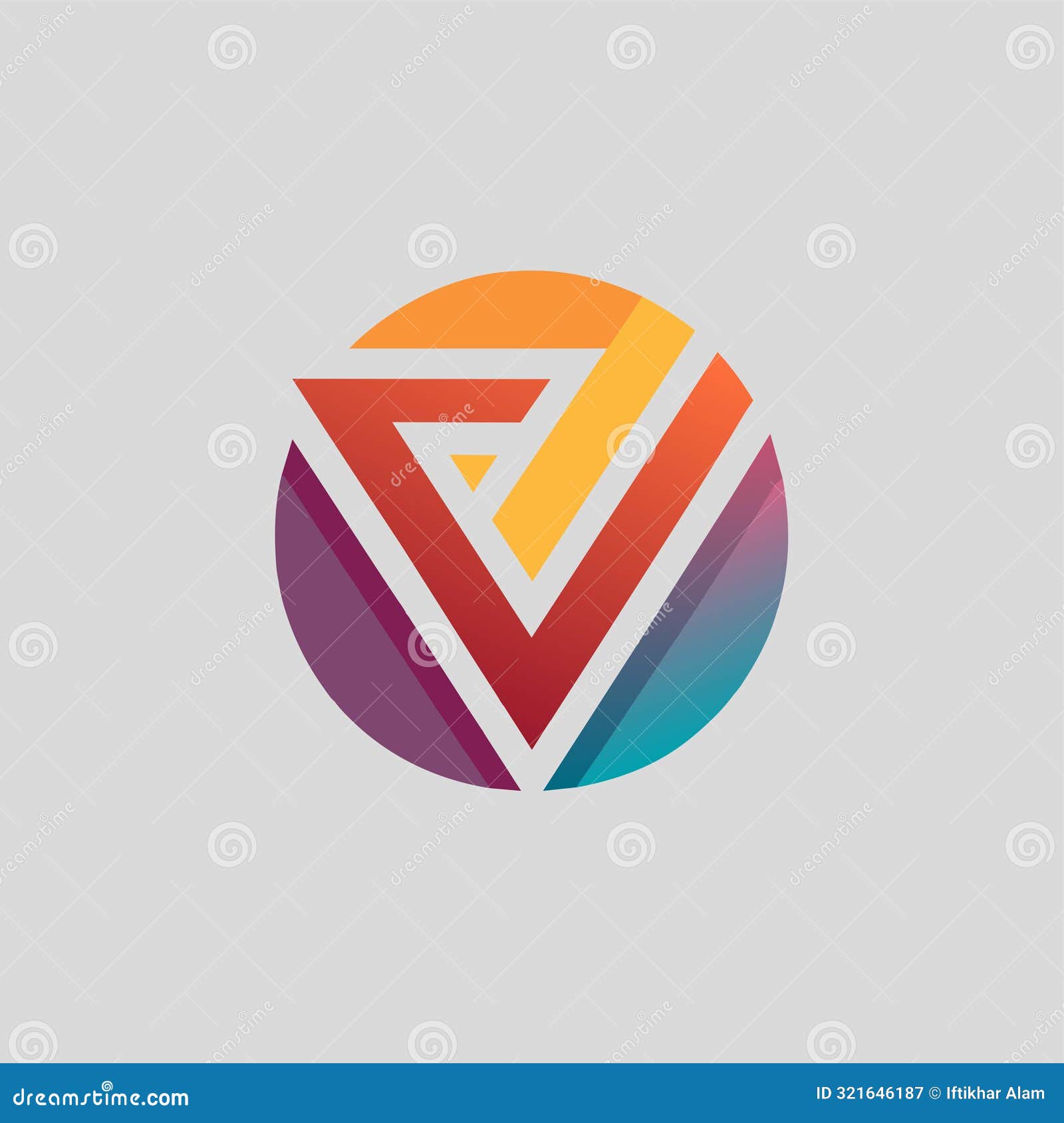 A Minimalist Design Featuring a Circular Logo with Intersecting Shapes ...