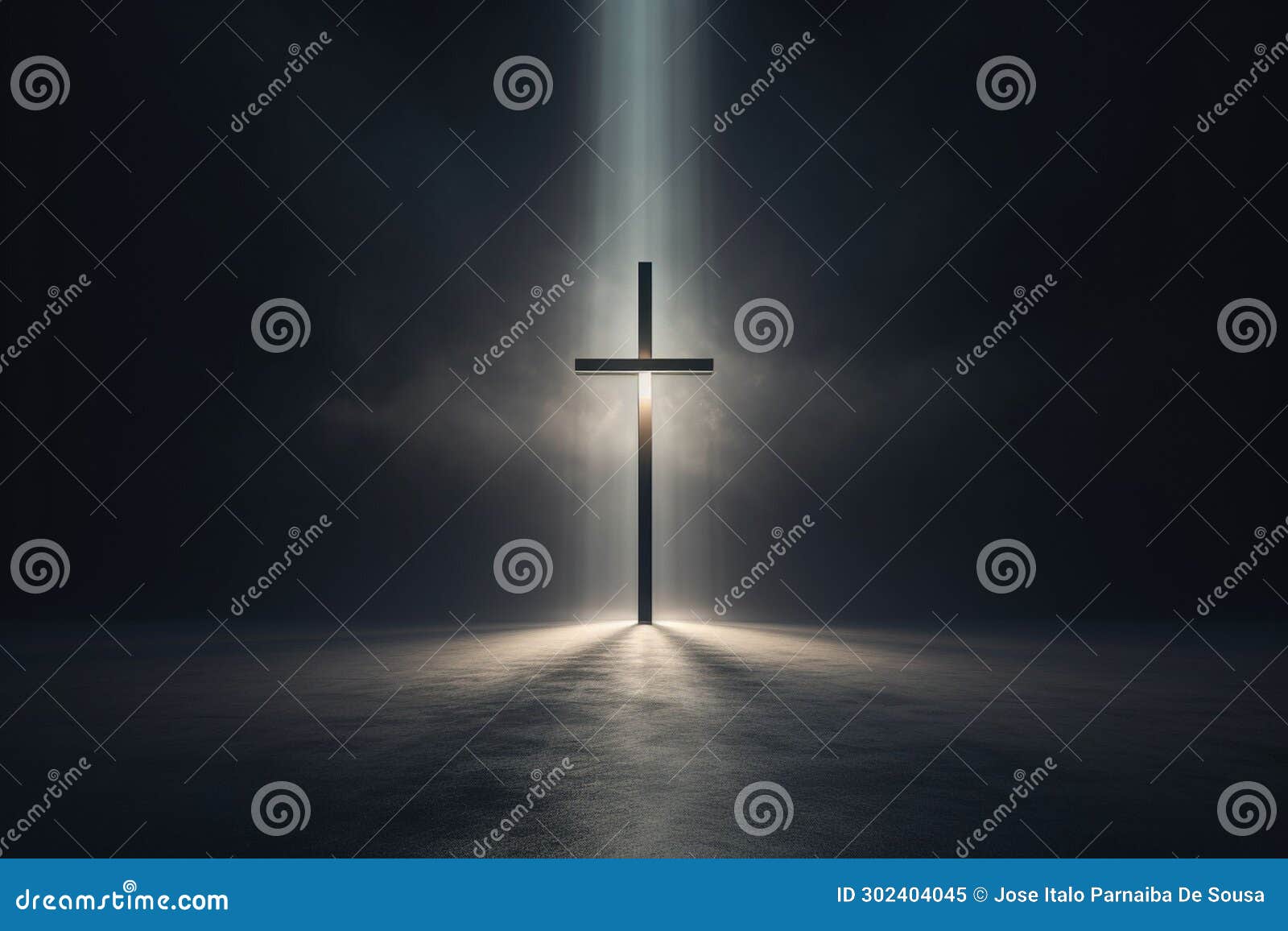 Minimalist Design Featuring a Cross Emerging Stock Illustration ...