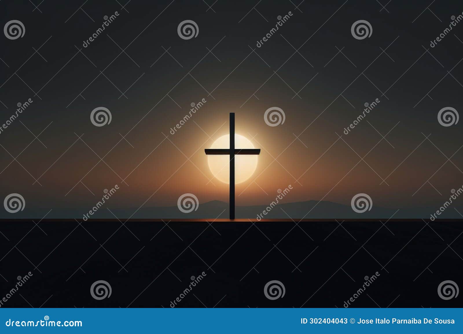 Minimalist Design Featuring a Cross Emerging Stock Illustration ...
