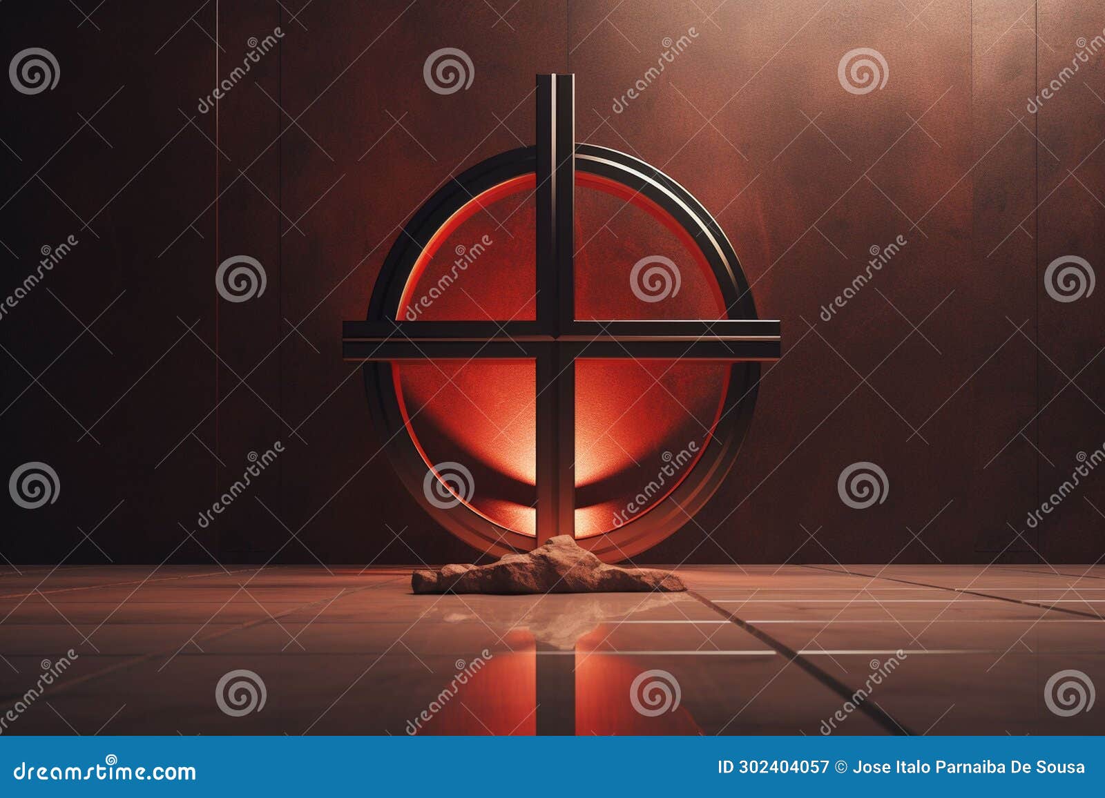 Minimalist Design Featuring a Cross Entwined Stock Illustration ...