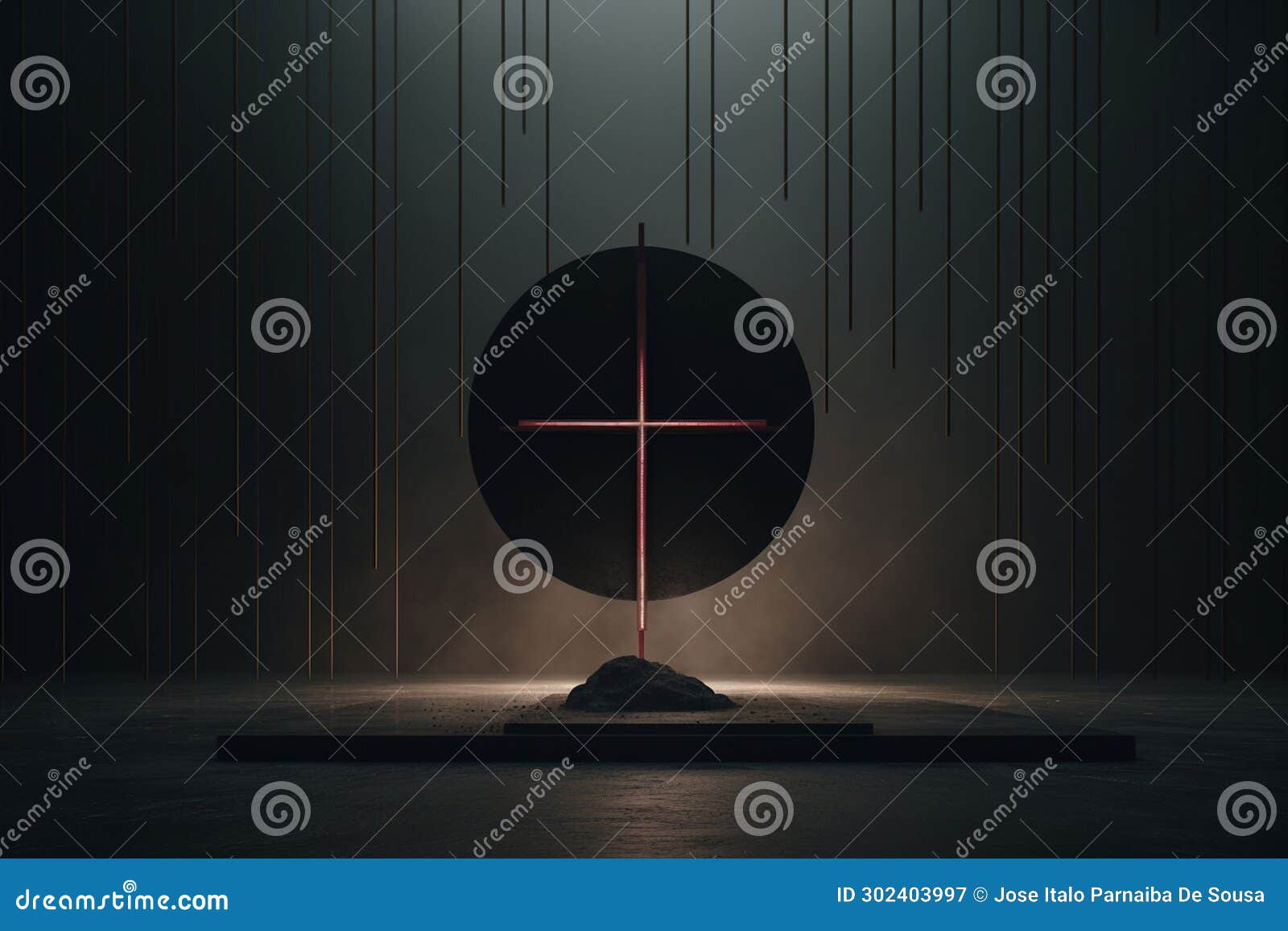 Minimalist Design Featuring a Cross and Subtle Stock Illustration ...