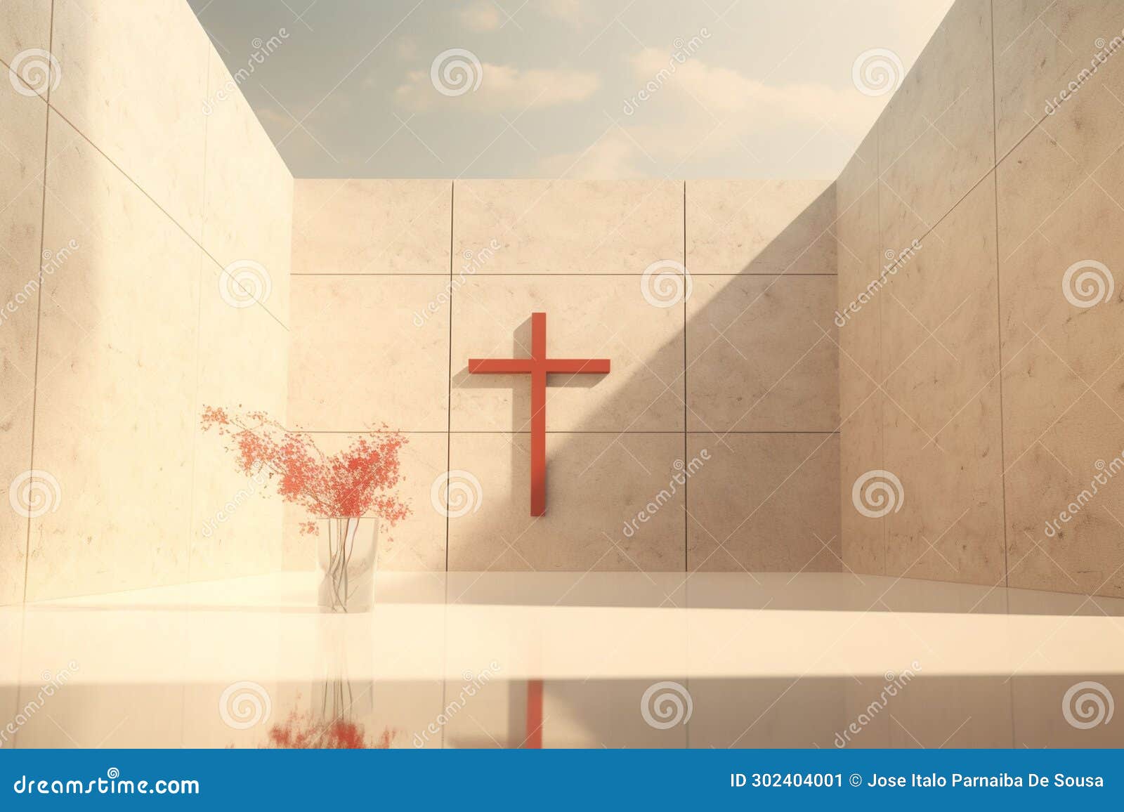 Minimalist Design Featuring a Cross and Subtle Stock Illustration ...