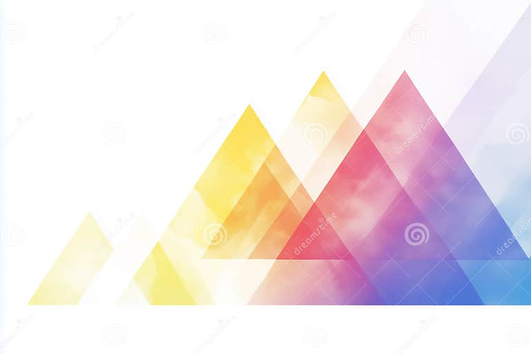Minimalist Design Featuring a Gradient of Rainbow-colored Triangles ...