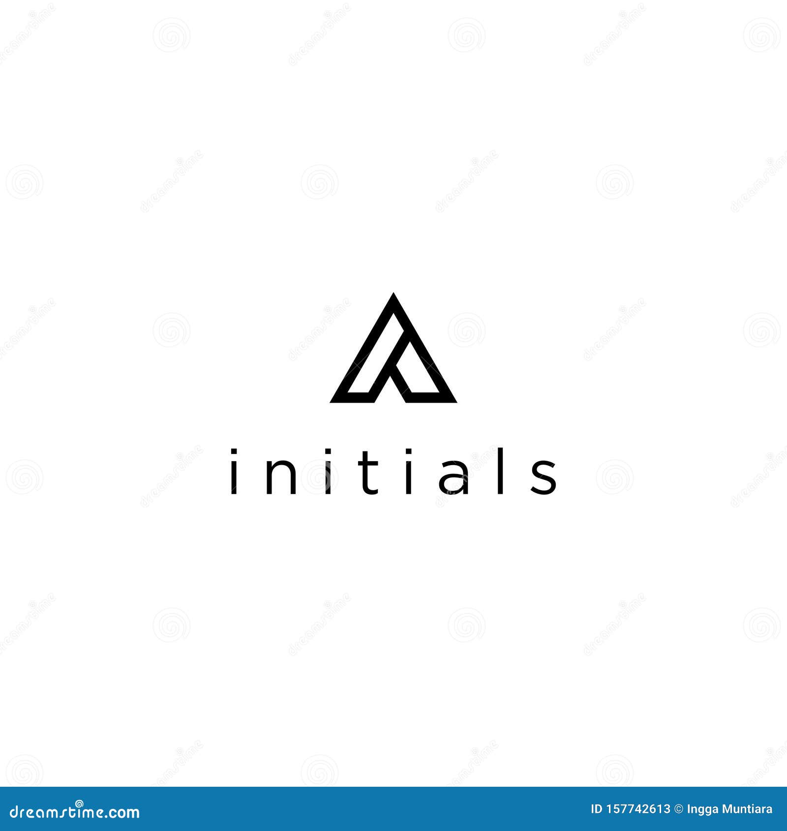 TRIANGLE a INITIALS stock vector. Illustration of digital - 157742613