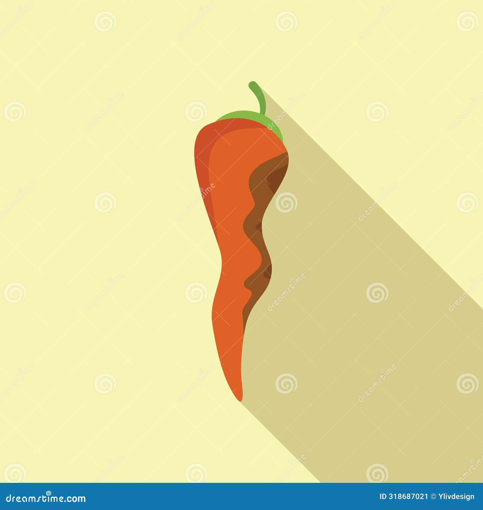 Flat Vector Illustration of Red Chili Pepper Stock Vector ...