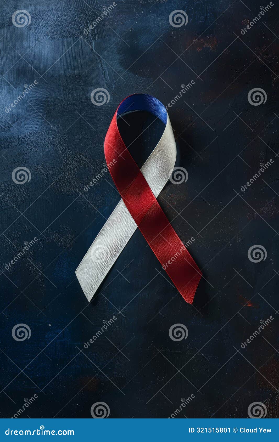 Minimalist Design of a Single Red, White, and Blue Ribbon. Stock ...
