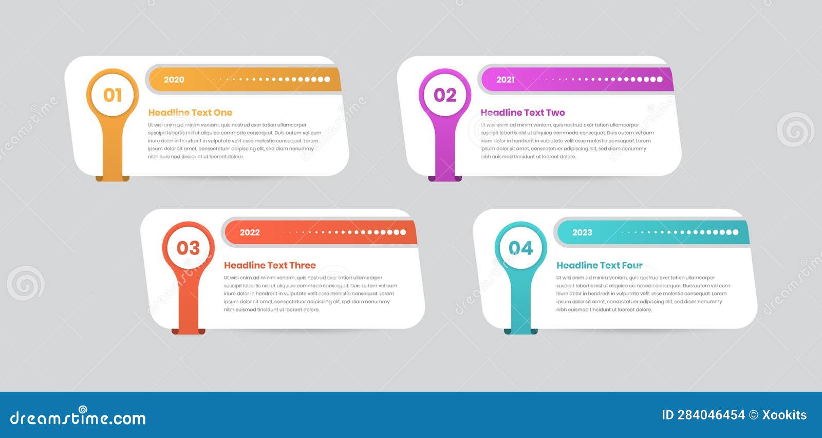 Minimalist Designed Modern Text Presentation Step Infographic Card ...