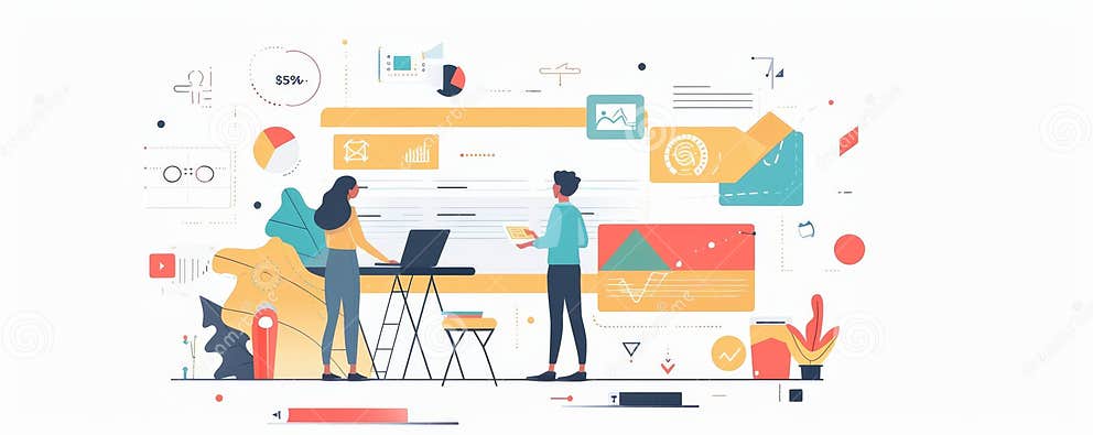 Minimalist Designer Workspace with Team Collaboration and Data ...