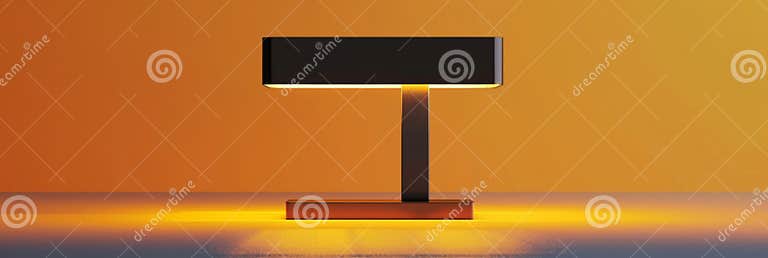 A Minimalist Desk Lamp with a Rectangular Base and a Rectangular ...