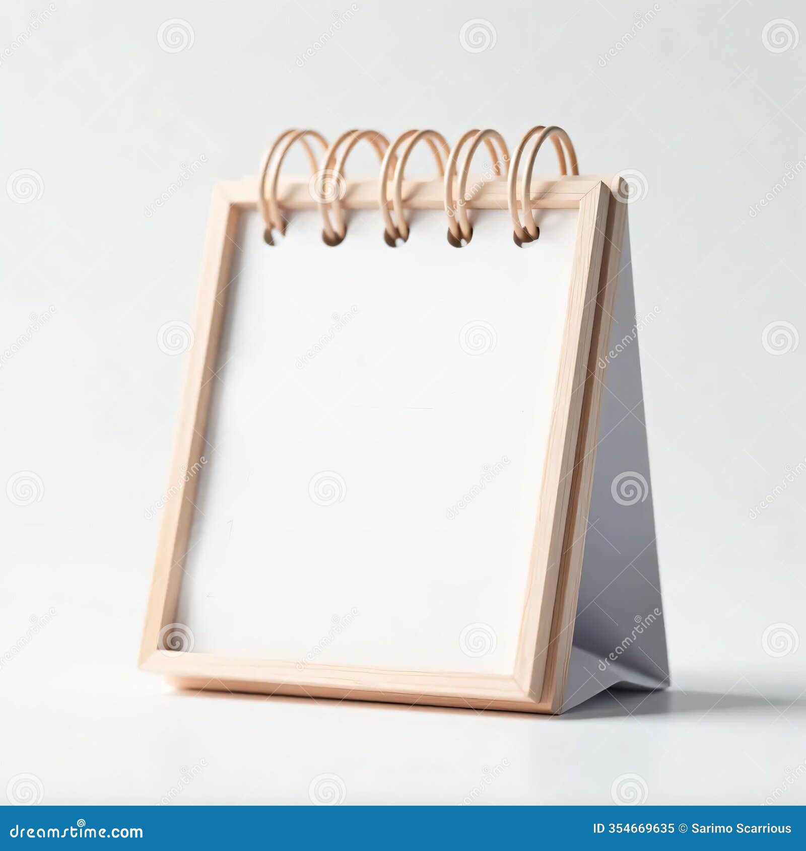 Minimalist Desk Notepad with Spiral Binding Stock Illustration ...