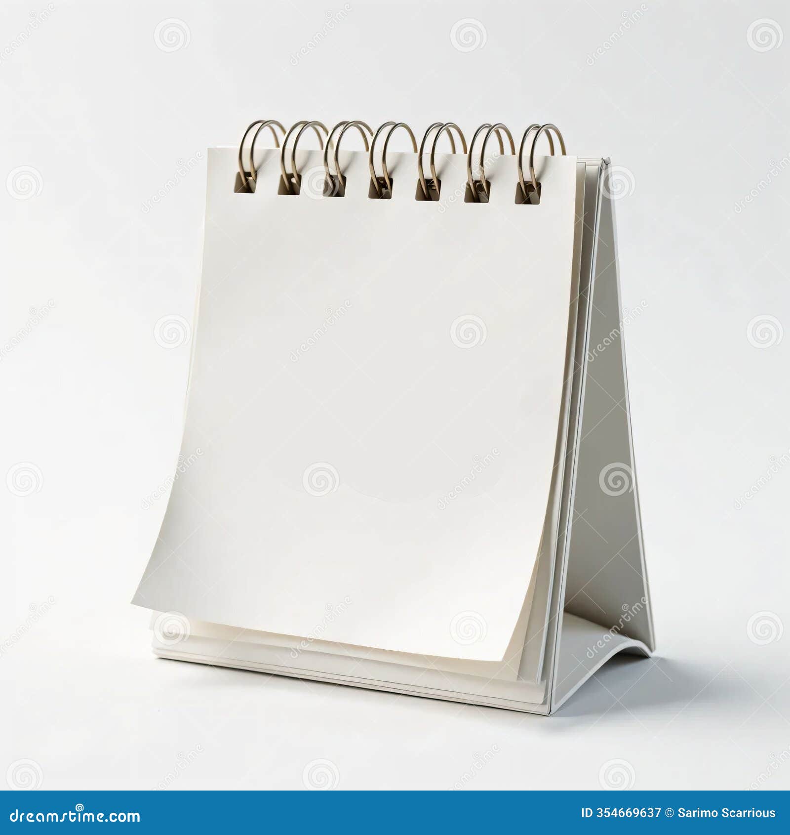 Minimalist Desk Notepad with Spiral Binding Stock Illustration ...