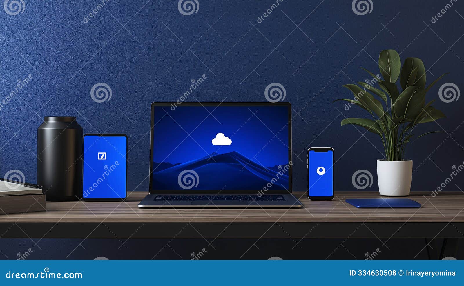 A Minimalist Desk Setup Highlighting VPN Connection and Multi-factor ...