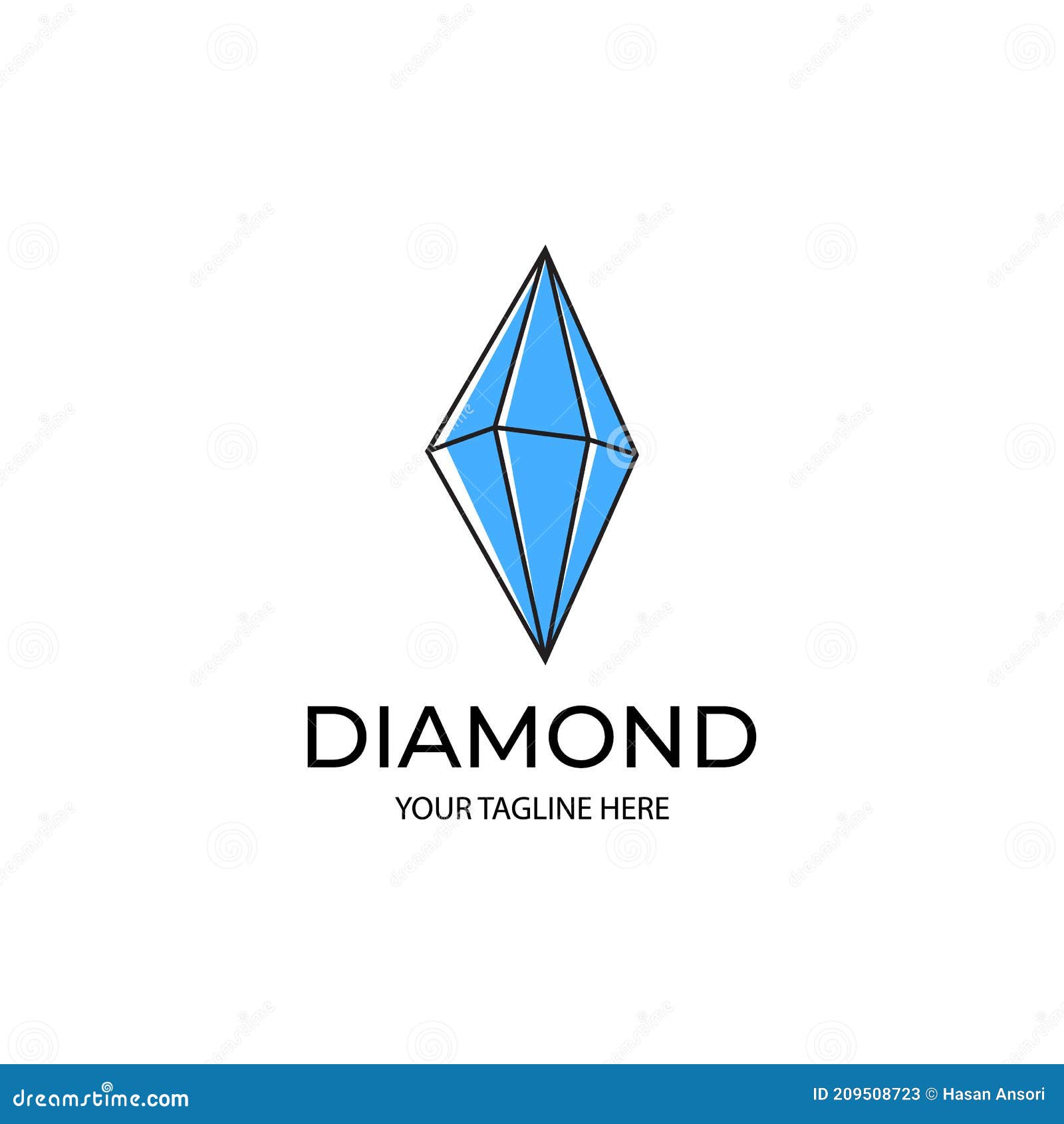 Minimalist Diamond Stone Vector Logo Illustration Stock Vector ...