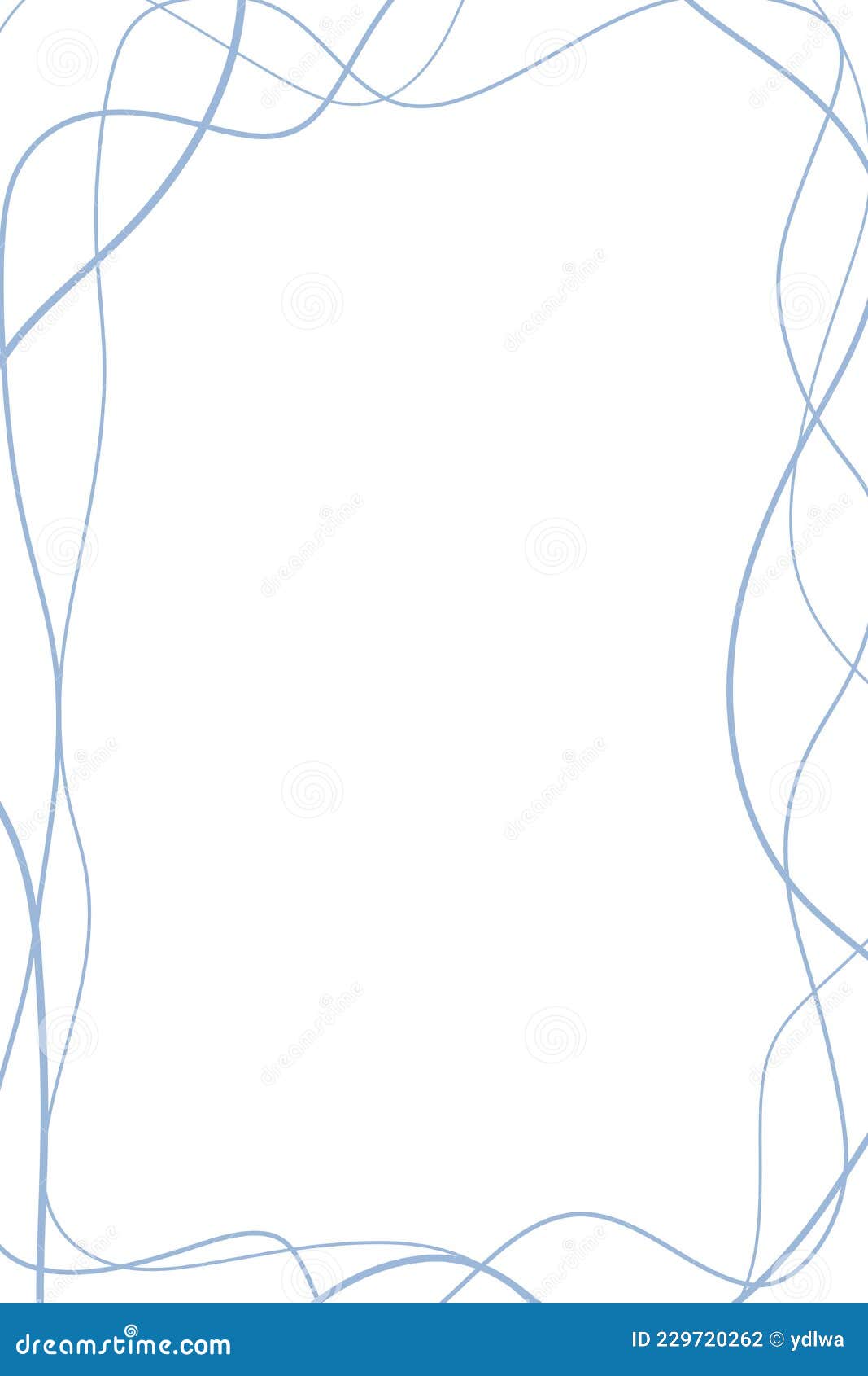 Minimalist Digital Hand Drawing Abstract Illustration of One Line Blue ...
