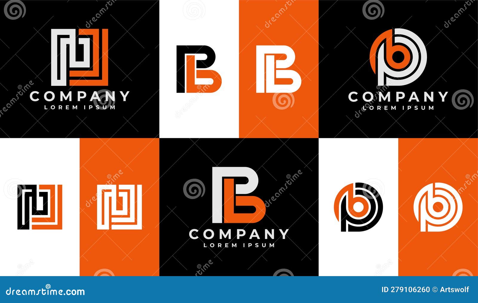 Minimalist Digital Letter P B PB BP Logo Design. Modern Line Initial PB ...