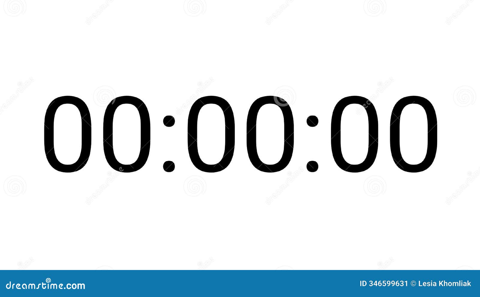 Minimalist Digital Timer Display with Large Black Numbers Stock ...