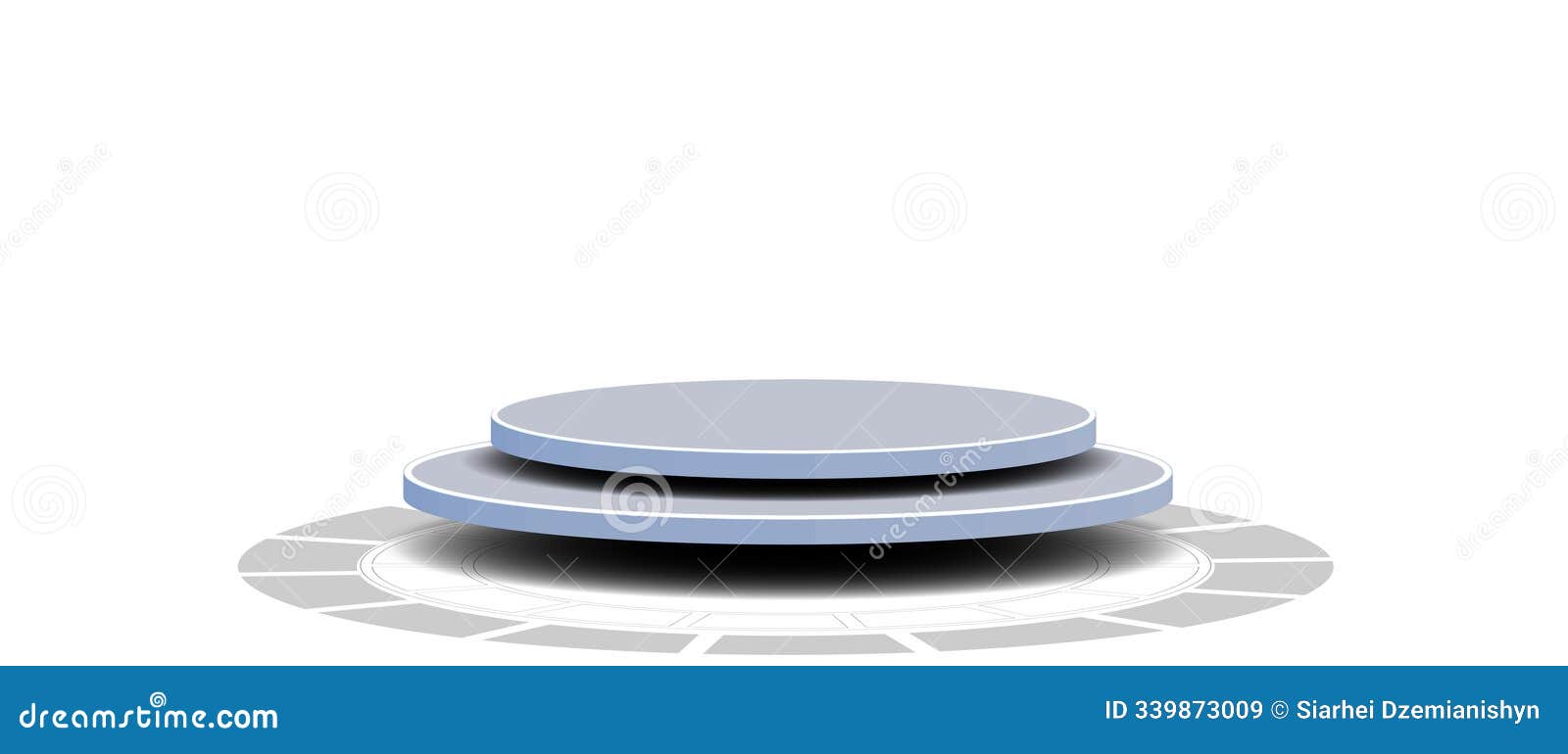 A Minimalist Display Platform Featuring Three Circular Tiers on a ...