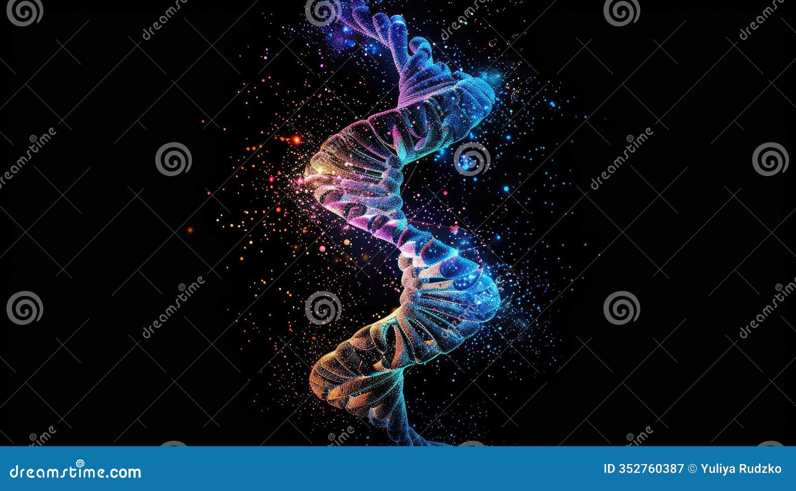 Minimalist DNA Double Helix Structure Stock Illustration - Illustration ...