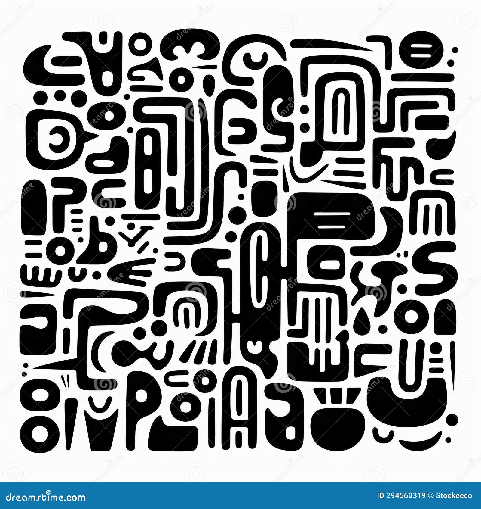 Minimalist Doodle Poster: Abstract Art Inspired by Dogon and Pre ...