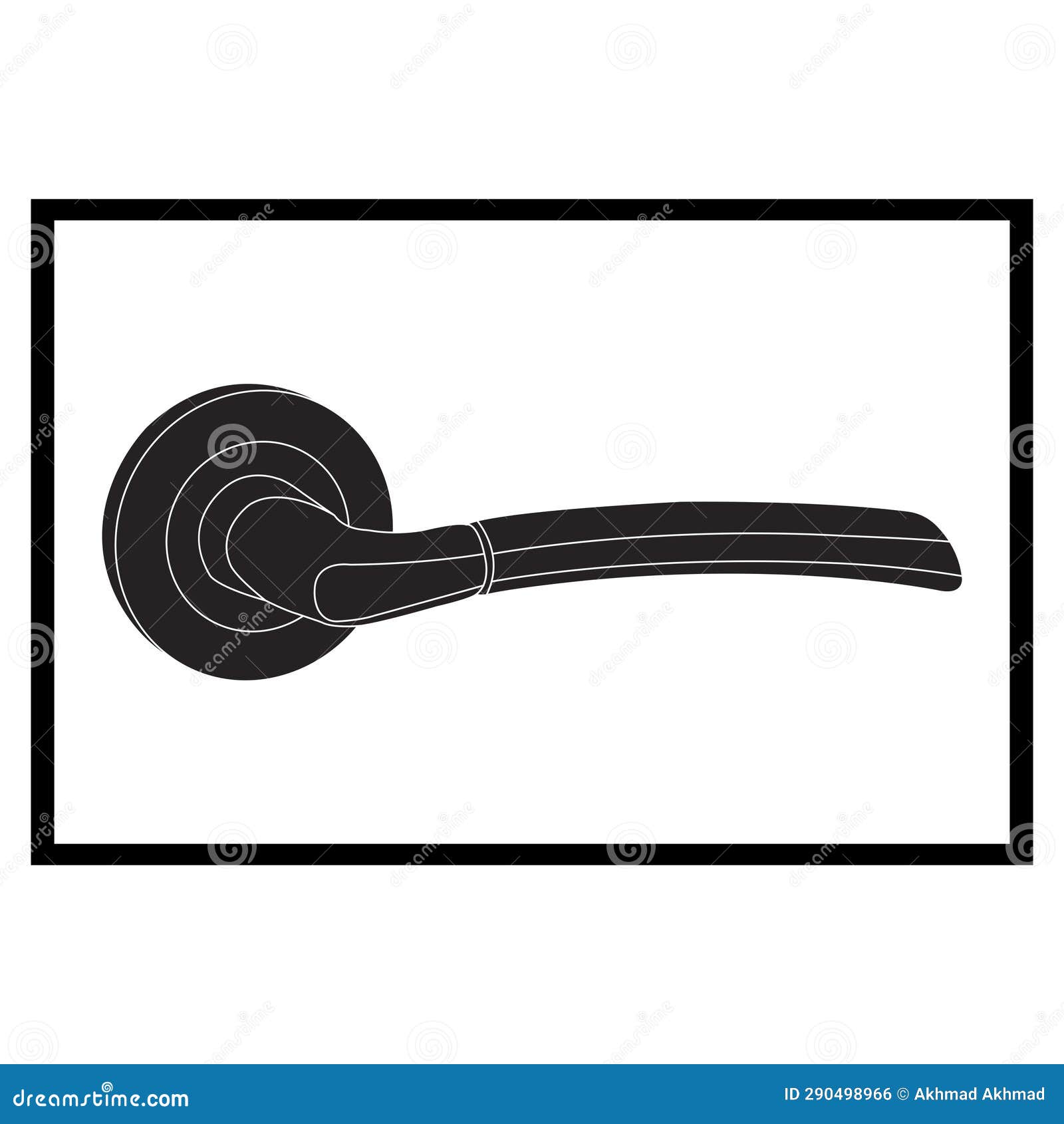 Minimalist Door Handle Logo Stock Vector - Illustration of doorknob ...