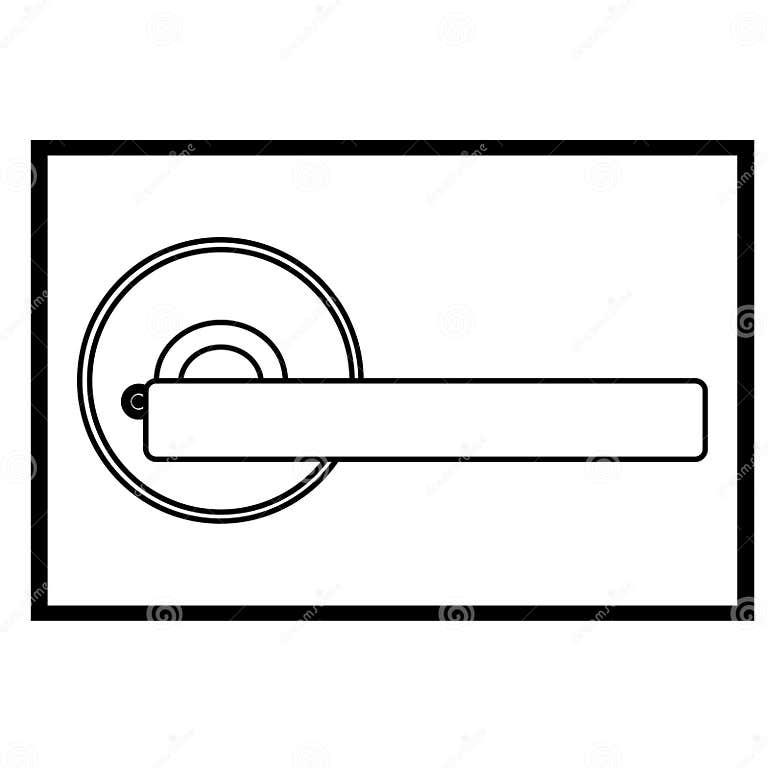 Minimalist Door Handle Logo Stock Vector - Illustration of metal, icon ...