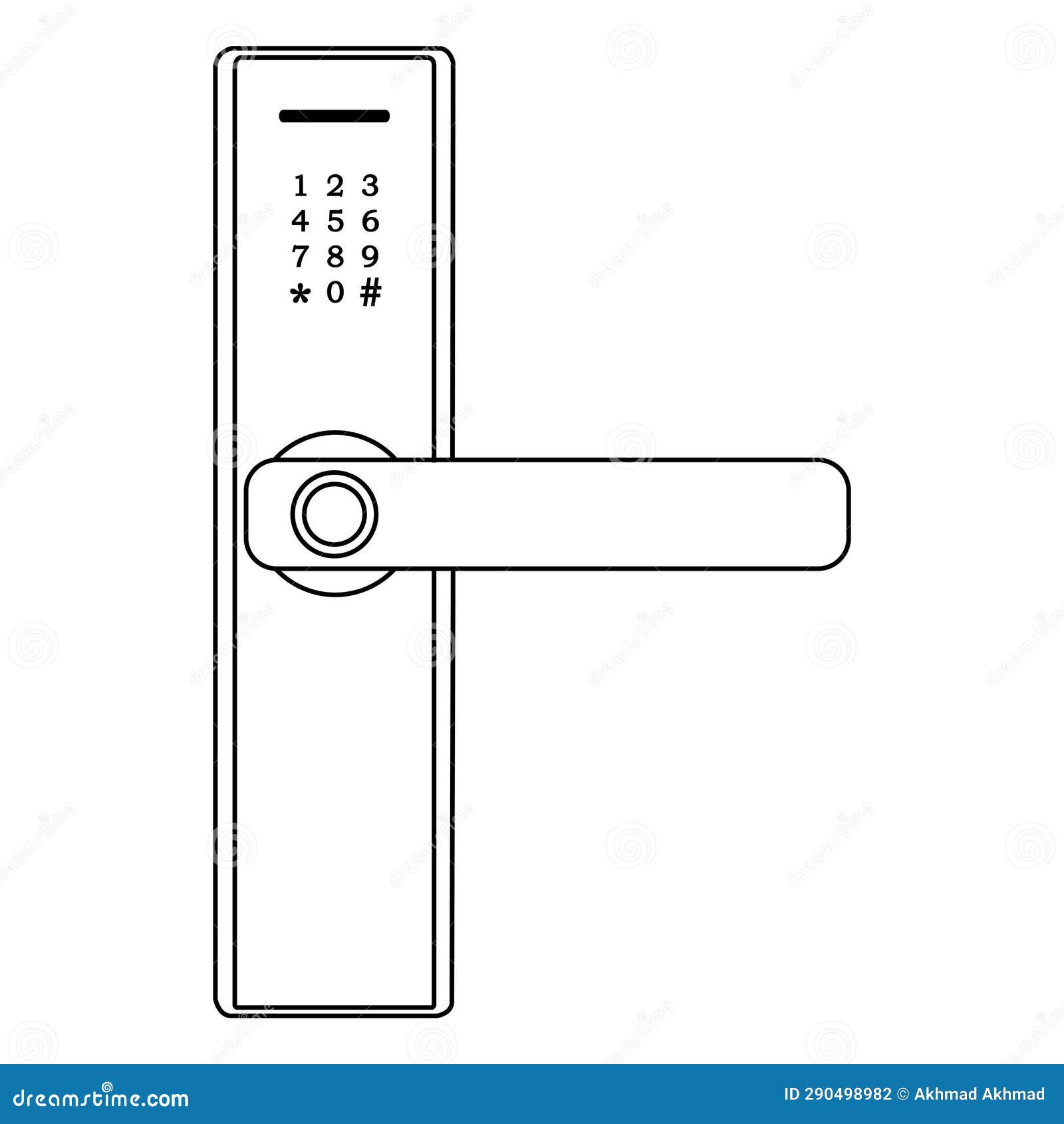 Minimalist Door Handle Logo Stock Vector - Illustration of device, door ...