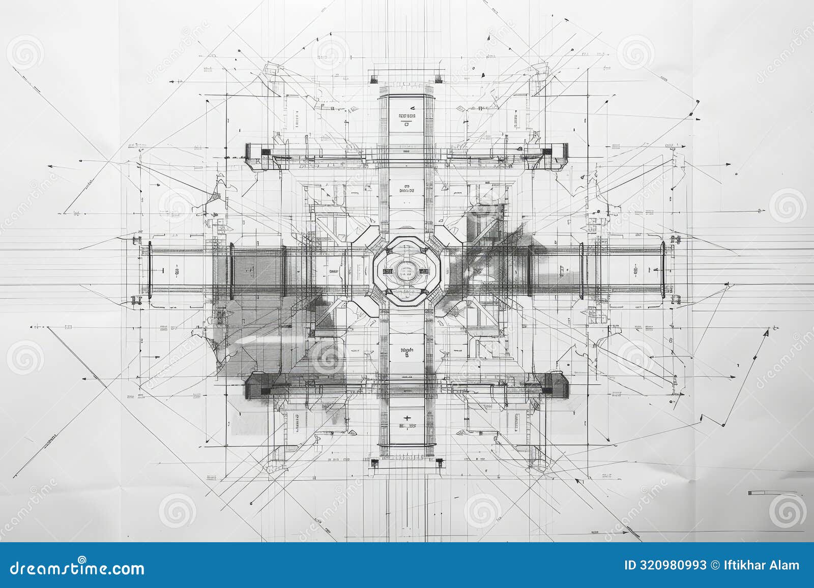 A Minimalist Drawing of a Cross on a Plain White Background, Minimalist ...