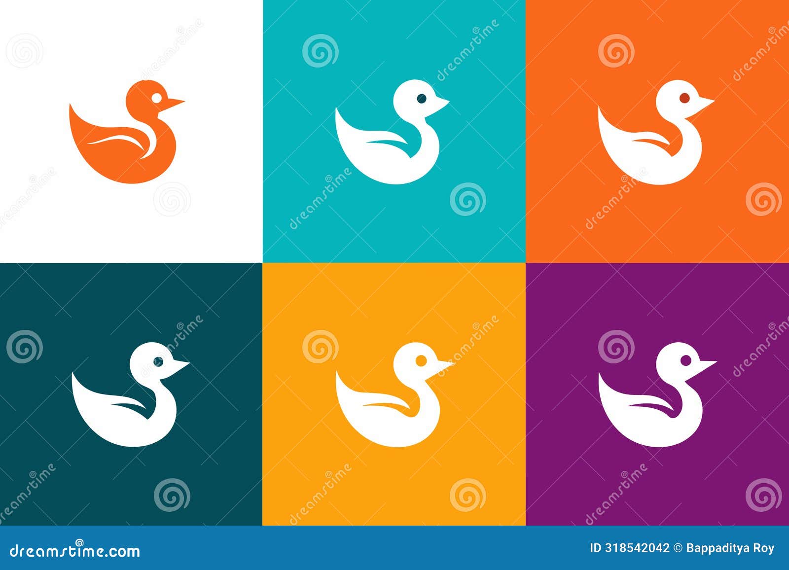 Minimalist Duck Sketch In Green And White With Thick Lines And 8k ...