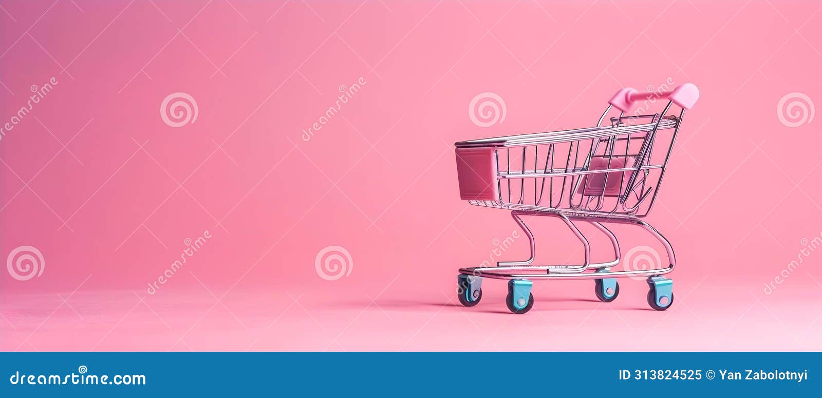 Minimalist E-commerce Cart on Pink. Concept Web Design, E-commerce ...