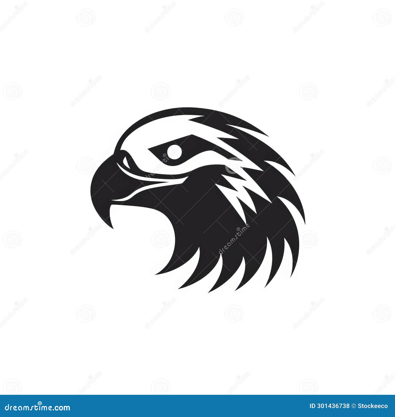 Minimalist Eagle Head Vector Logo - High Resolution Illustration Stock ...