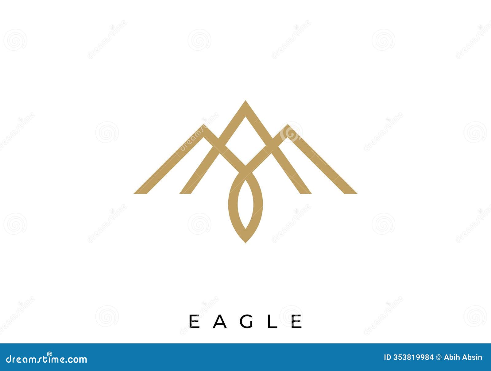 Minimalist Eagle Line Art Logo Vector Design Stock Vector ...