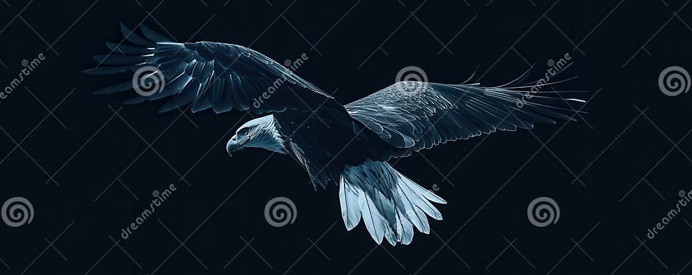 Minimalist Eagle in Sharp and Angular Composition Stock Illustration ...