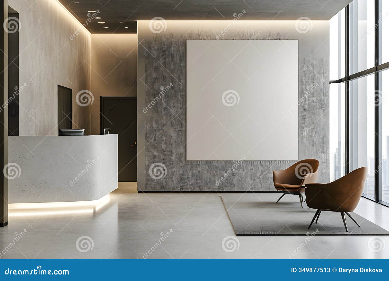 Minimalist Elegance: the Perfect Office Reception Space Stock ...
