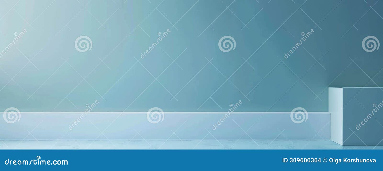 Empty Light Blue Minimalist Space for Display or Showcase. Stock Photo ...