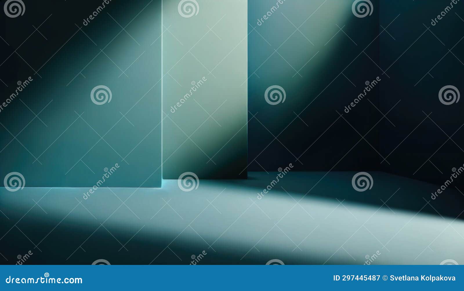 Minimalist Empty Room with Soft Light and Shadow Stock Illustration ...