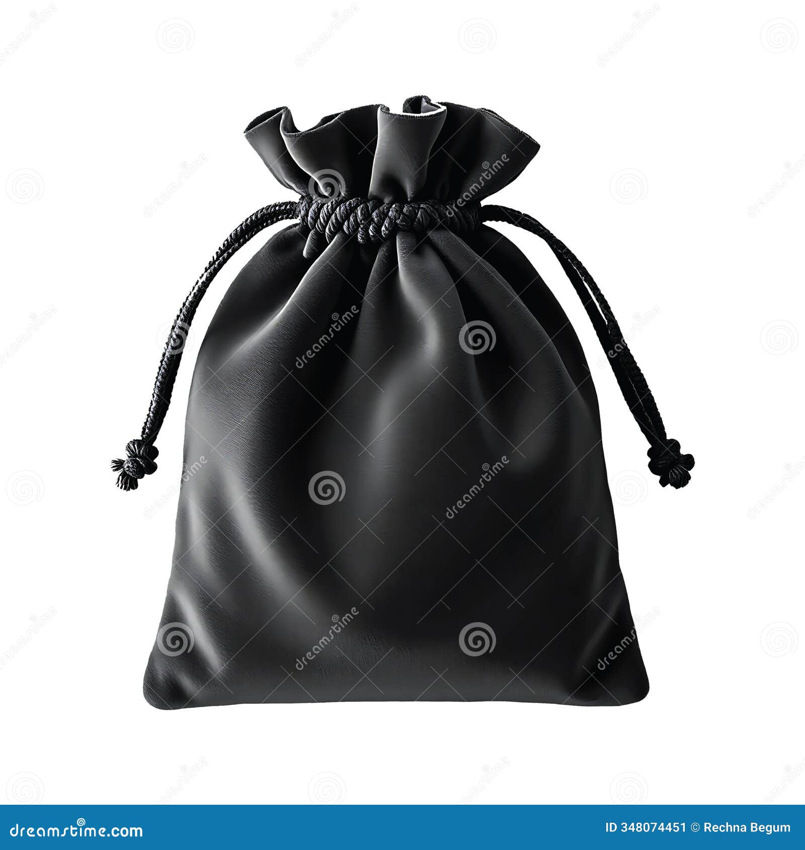 Minimalist Fabric Pouch on White Background Stock Illustration ...