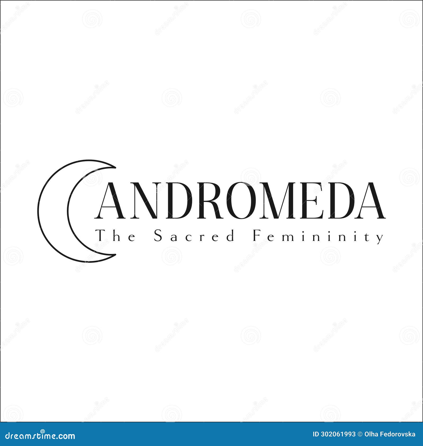 Stellar Star Logo Andromeda Moon Concept-06. Black Option. Stock Vector ...