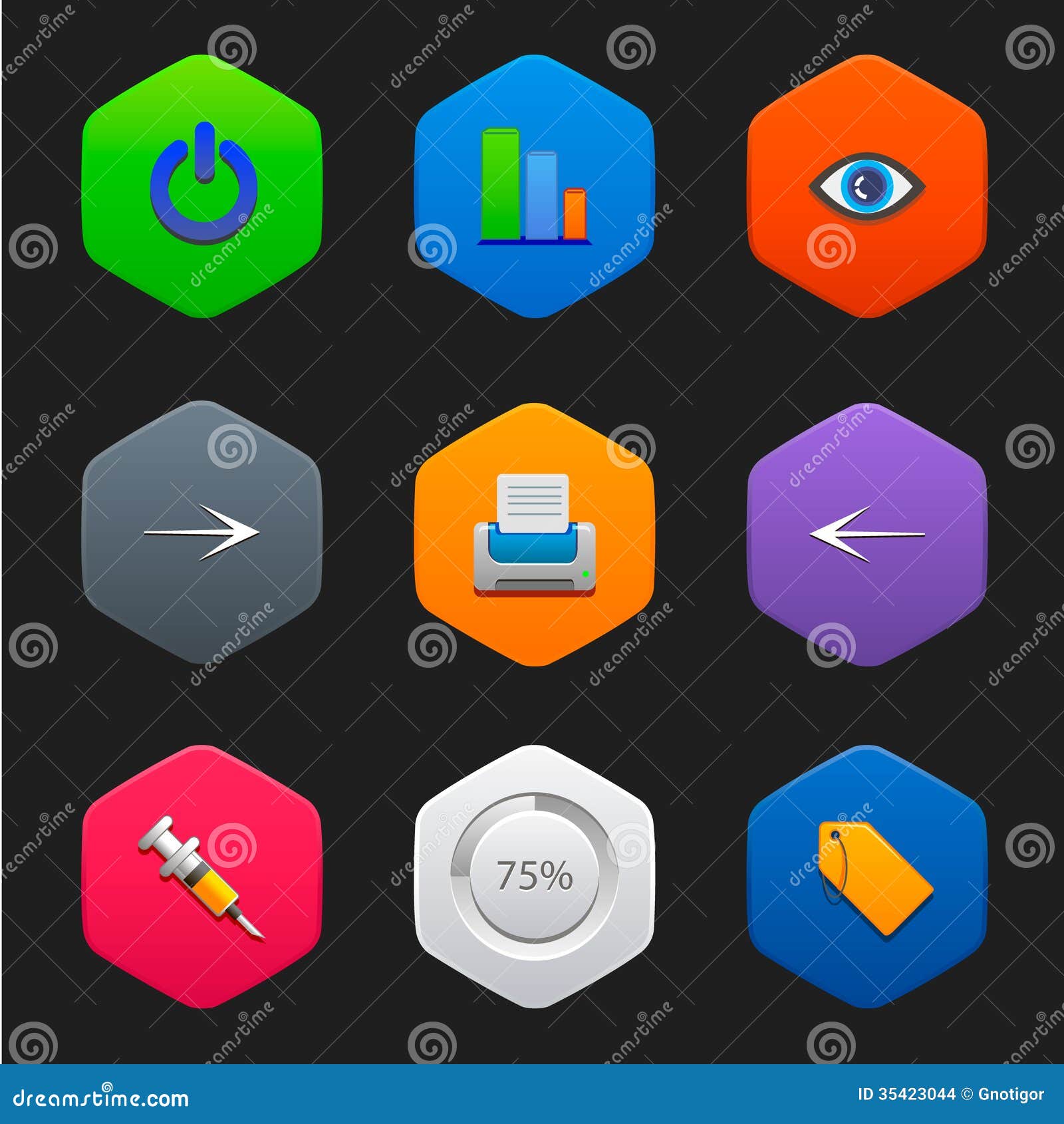 Minimalist flat icons F stock vector. Illustration of application ...