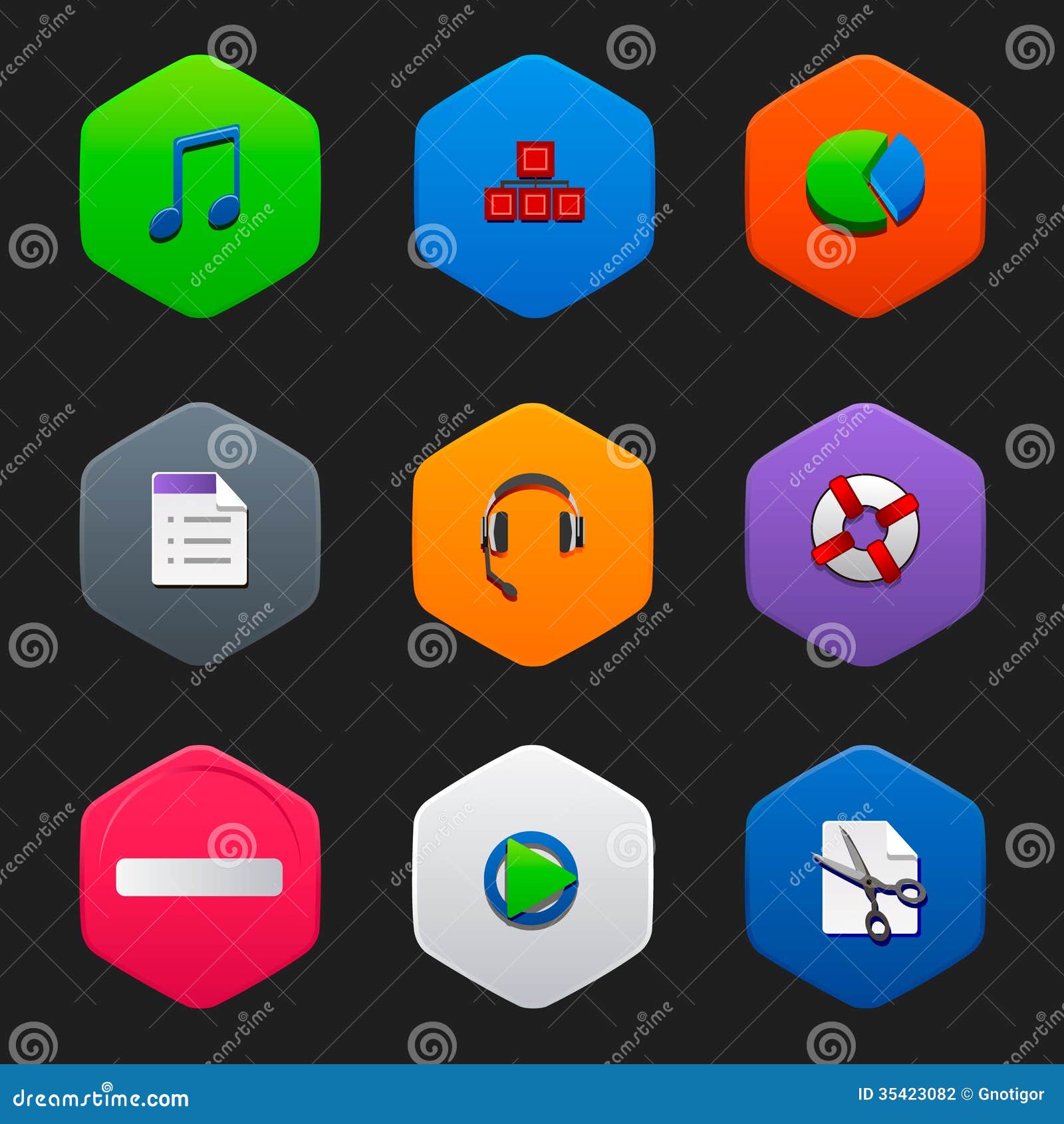 Minimalist flat icons G stock vector. Illustration of button - 35423082