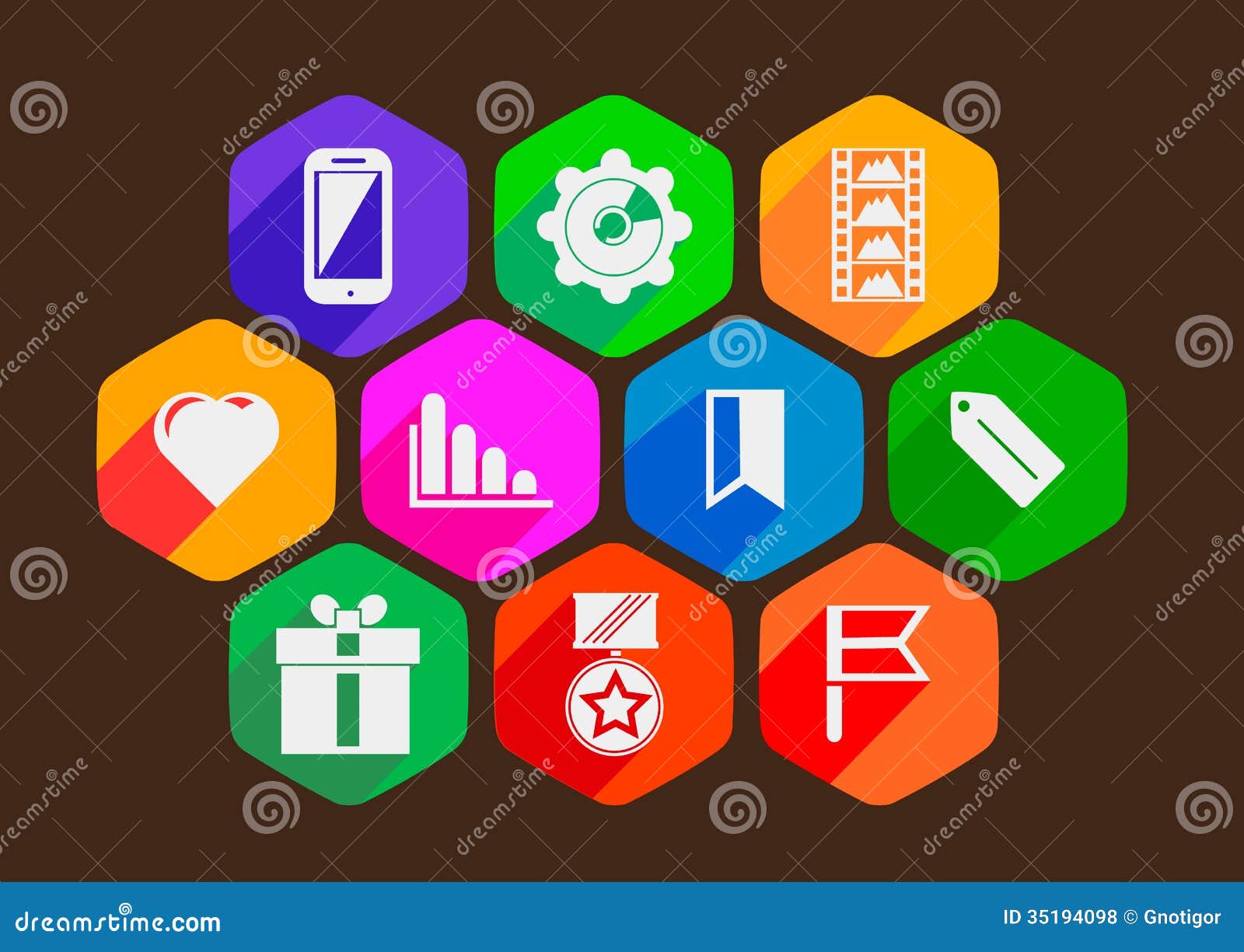 Minimalist flat icons 4 stock vector. Illustration of icon - 35194098