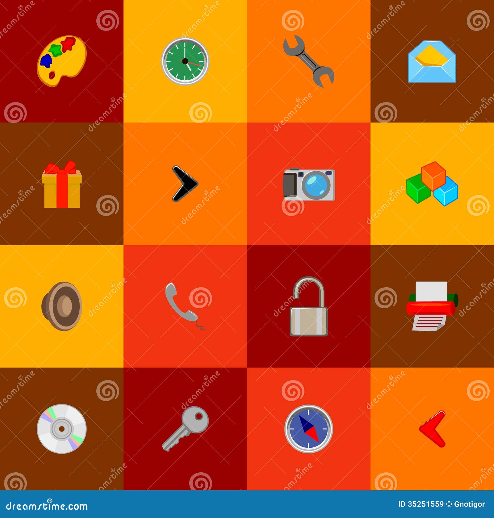 Minimalist flat icons 03 stock vector. Illustration of icon - 35251559