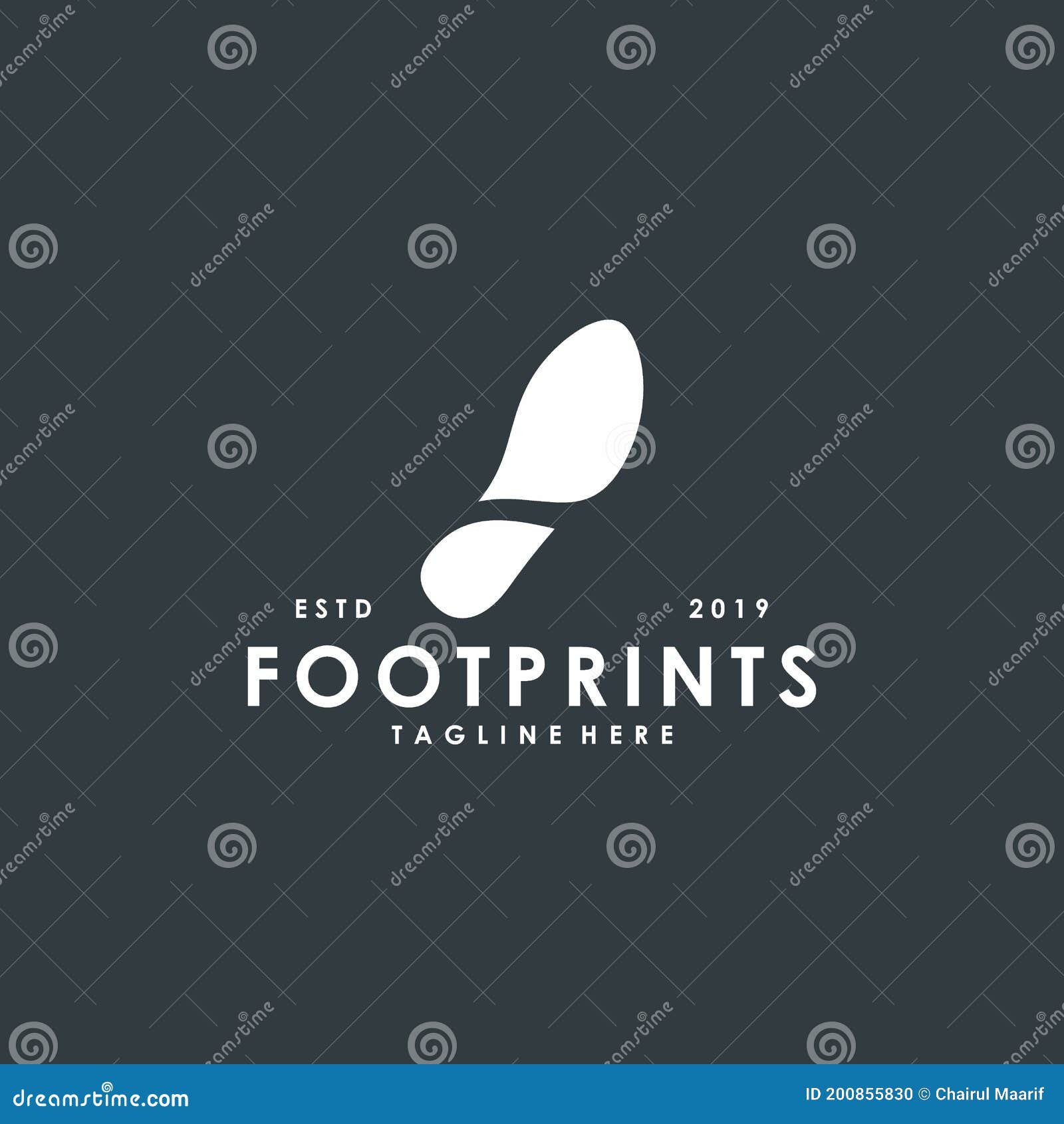 Minimalist Foot Prints Logo Design Stock Vector - Illustration of ...