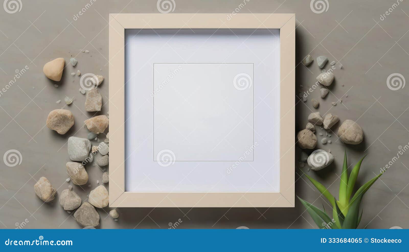 Minimalist 7x5 Frame of Reference Mockup on Gravel Background Stock ...