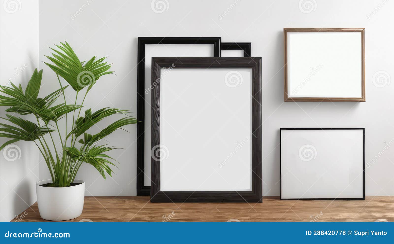 Minimalist Frames Indoor Decorations for Background Stock Illustration ...