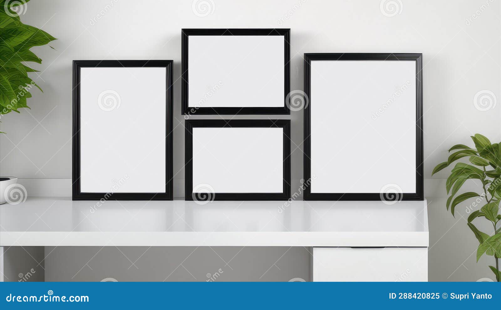 Minimalist Frames Indoor Decorations for Background Stock Illustration ...