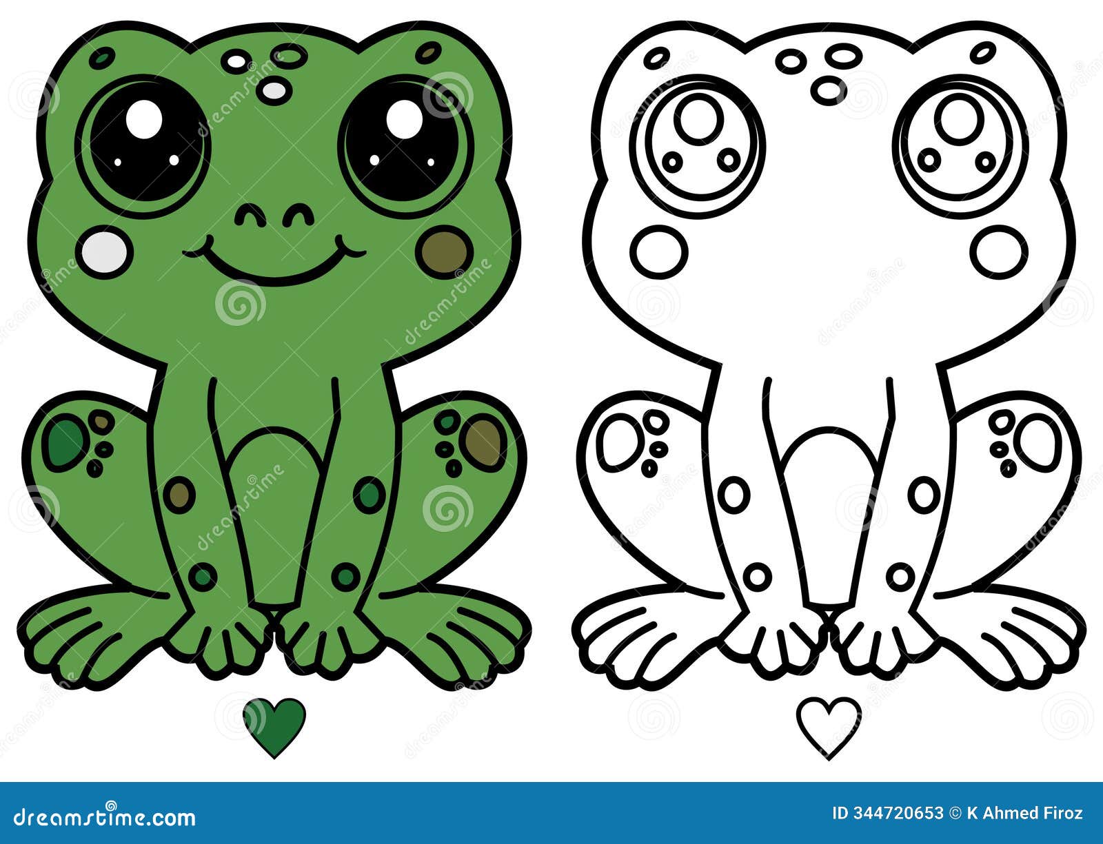 A Minimalist Frog Coloring Page with Lines Stock Illustration ...