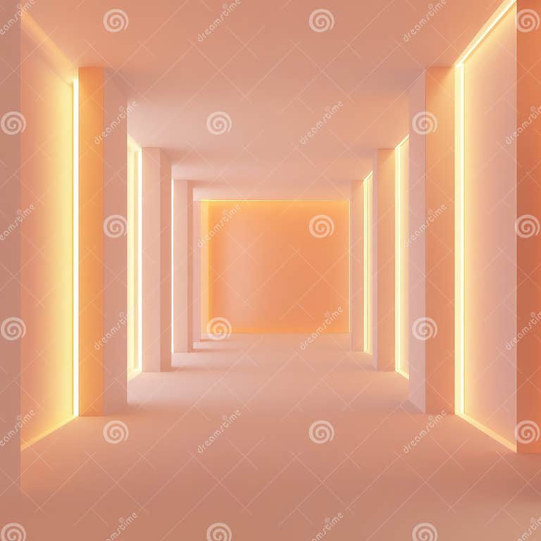 Minimalist Gallery Space with Soft Lighting and Empty Exhibition Area ...