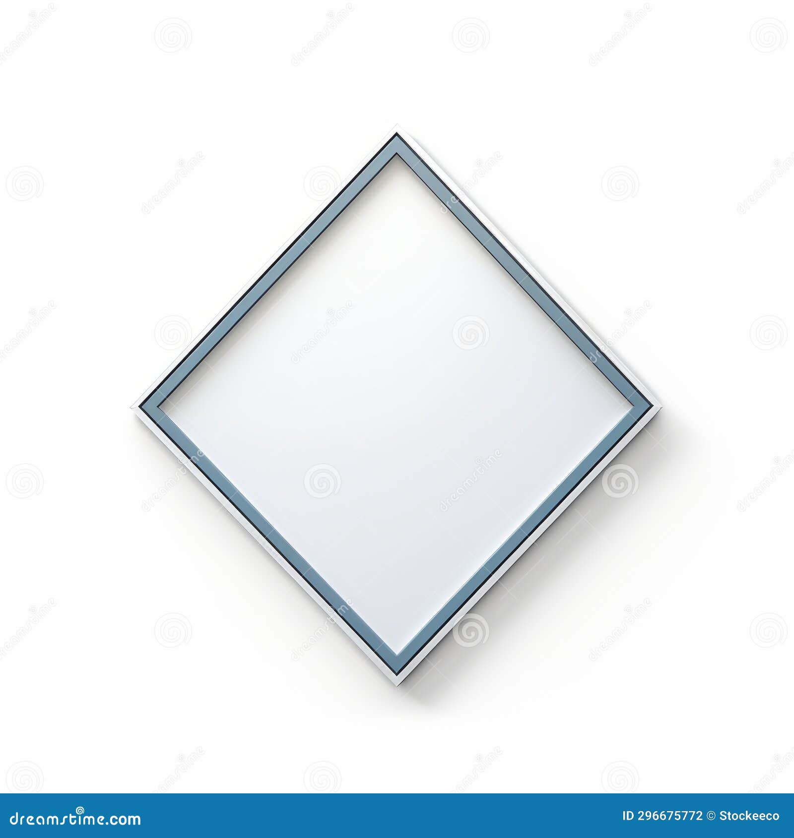 Minimalist Geometric Art: Square White Frame on Isolated Background ...