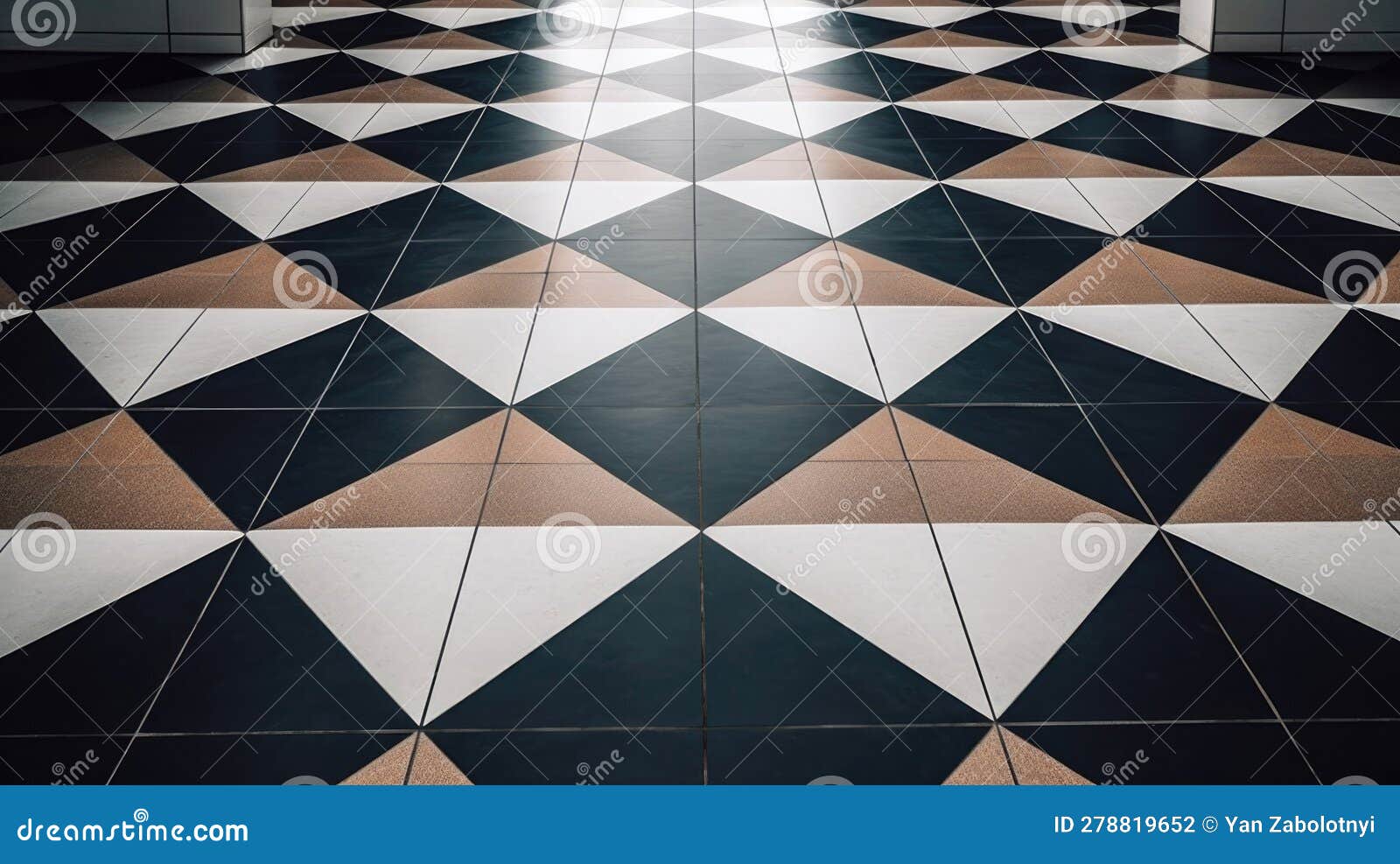 Minimalist Geometric Pattern on a Floor. Generative AI Stock ...